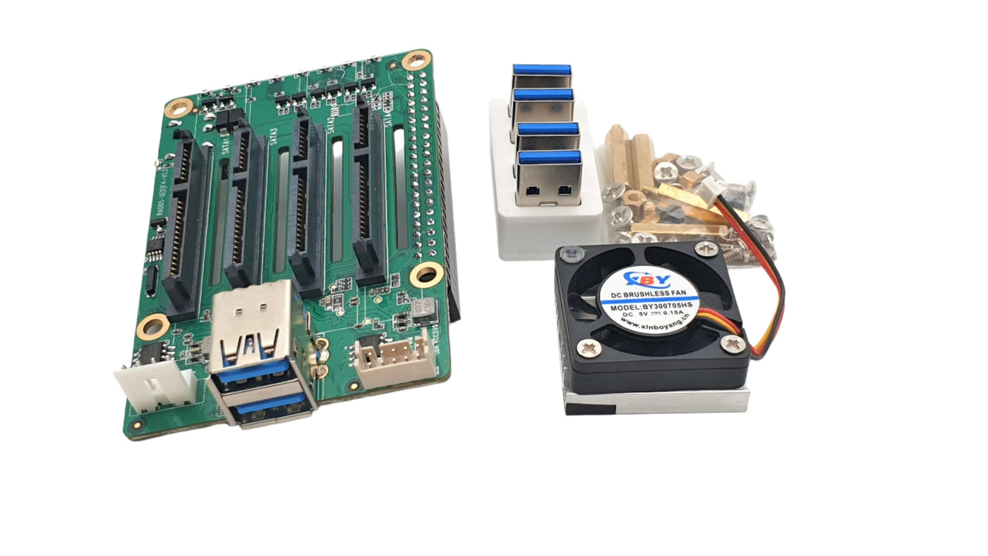 Dual/Quad SATA HAT for Raspberry PI 4 or Raspberry Pi 3/3B+ – ALLNET China