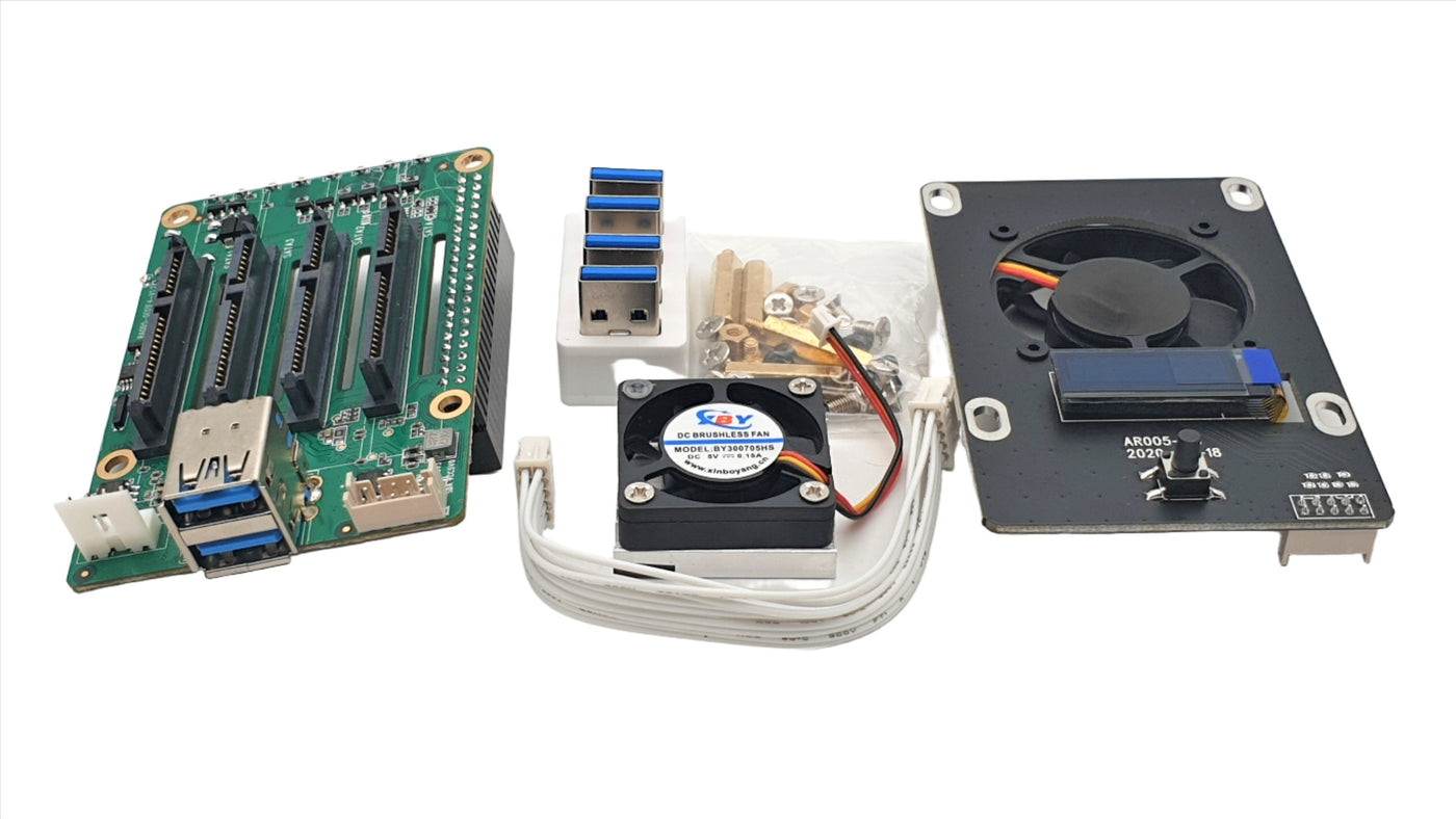 Dual/Quad SATA HAT for Raspberry PI 4 or Raspberry Pi 3/3B+ – ALLNET China